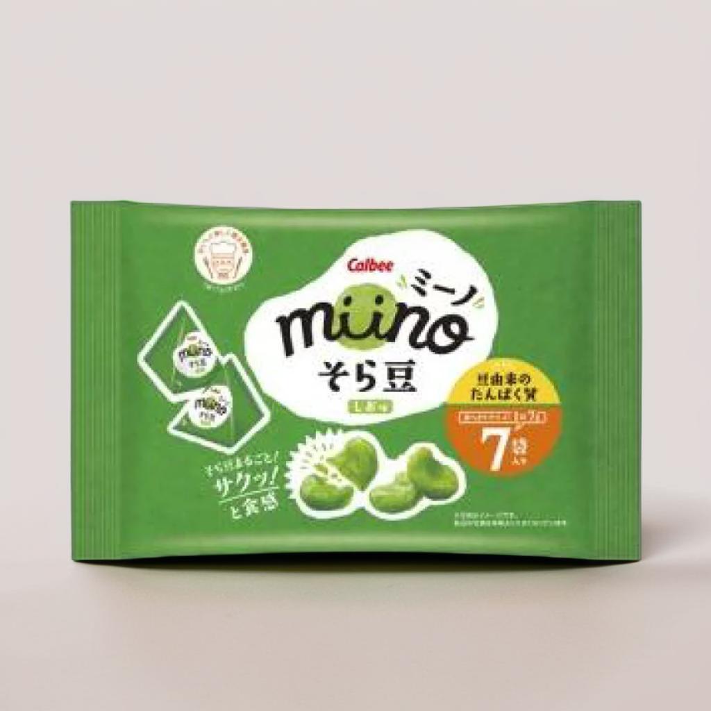 Miino Calbee ถั่วปากอ้าทรงสามเหลี่ยม รสซอระ (7g x 7 ซองเล็ก) ขนมญี่ปุ่น พกพาง่าย เคี้ยวเพลิน 49g ...