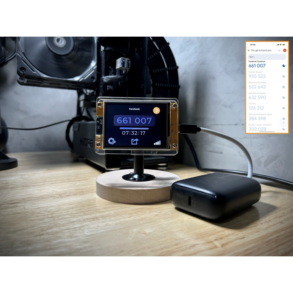 TOTP Authenticator อุปกรณ์สร้างรหัส 2FA สำรอง ปลอดภัยสูงสุด ใช้งานง่าย ...