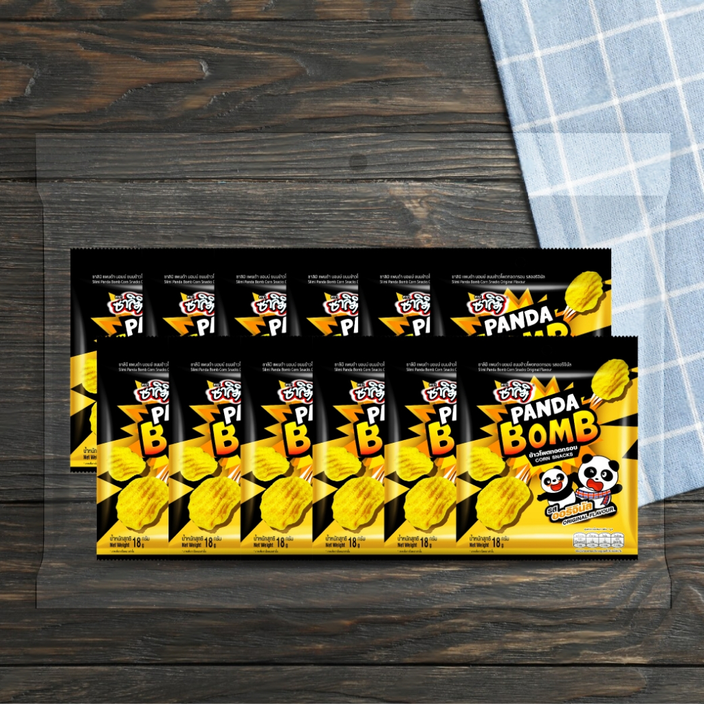 ซาลิมิ PANDA BOMB ขนมข้าวโพดทอดกรอบ รสออริจินัล (ขนาด 18 กรัม/แพค 12 ...