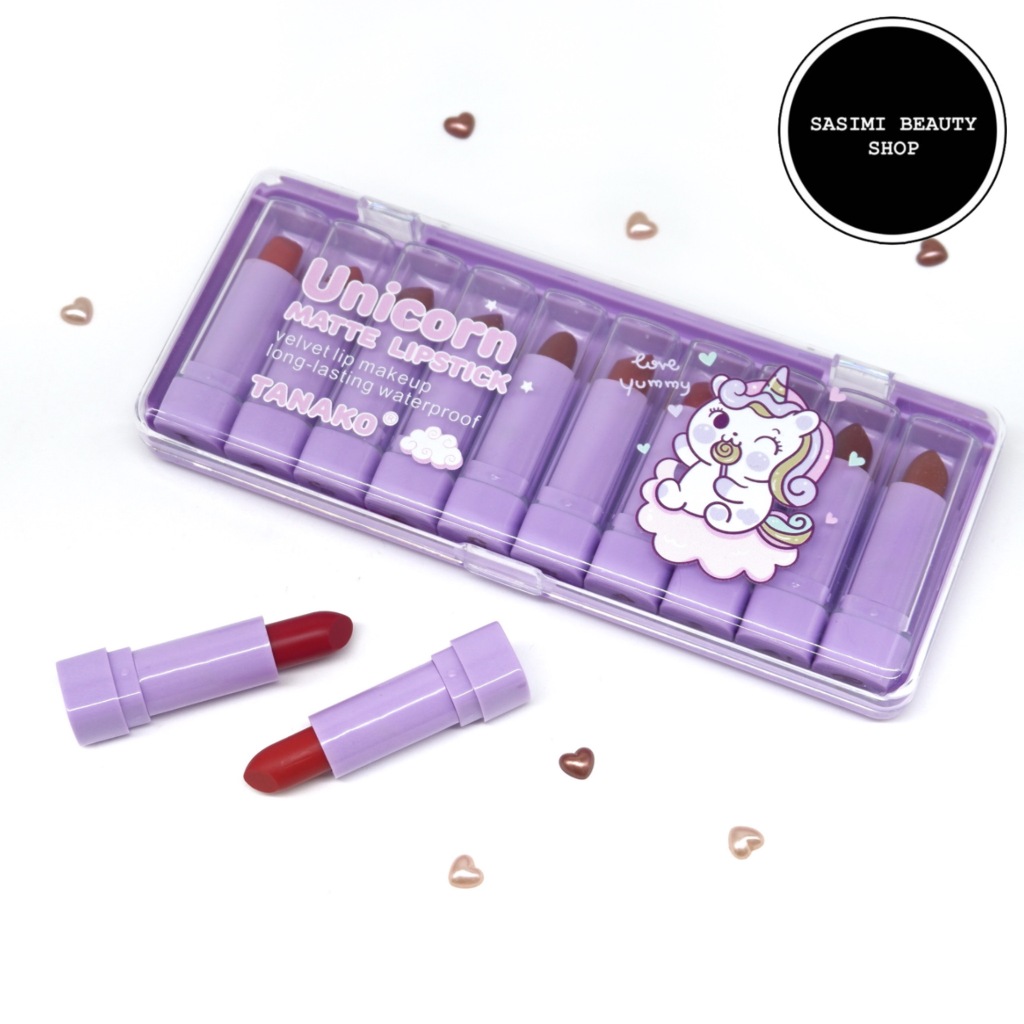 {เซต} TANAKO Unicorn Matte Mini Lipstick Set เซตลิปยูนิคอร์น เนื้อเวล ...