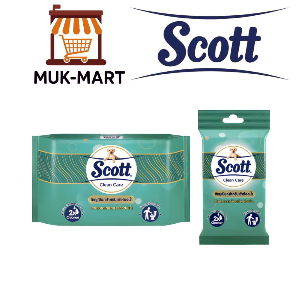SCOTT Extra Care ผ้าเช็ดทำความสะอาดสำหรับห้องน้ำ แบบเปียก – 10/38 แผ่น ...