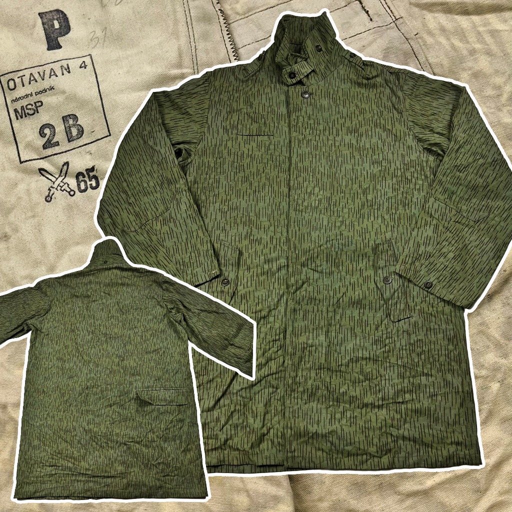 แจ็คเก็ตเดินป่า 1960s Czech Army Rain Pattern Overcoat MSP Rare 1965 ...