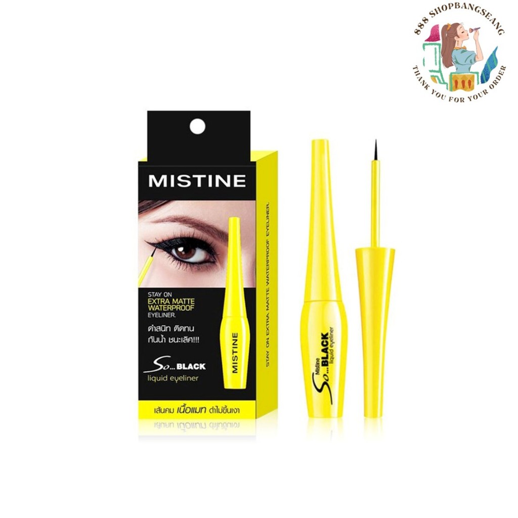 อายไลเนอร์ Mistine So Black Matte Liquid Eyeliner อายไลเนอร์ มิสทีน โซ แบล็ค แมท ลิควิด eye ...