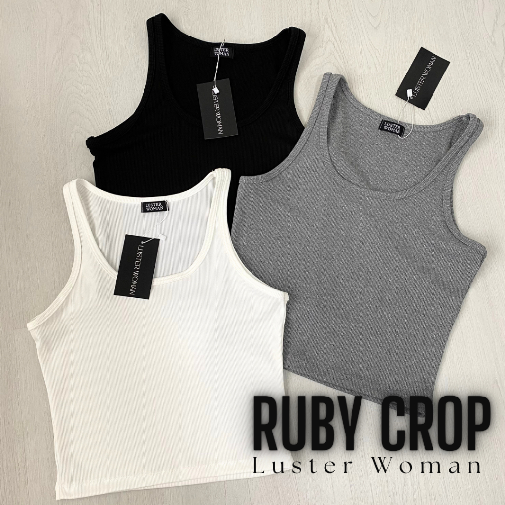 10.10🔥มาใหม่! Ruby Crop เสื้อกล้ามครอปคอกลมทรงเบสิค ทรงสวย ตัดเย็บดี ...