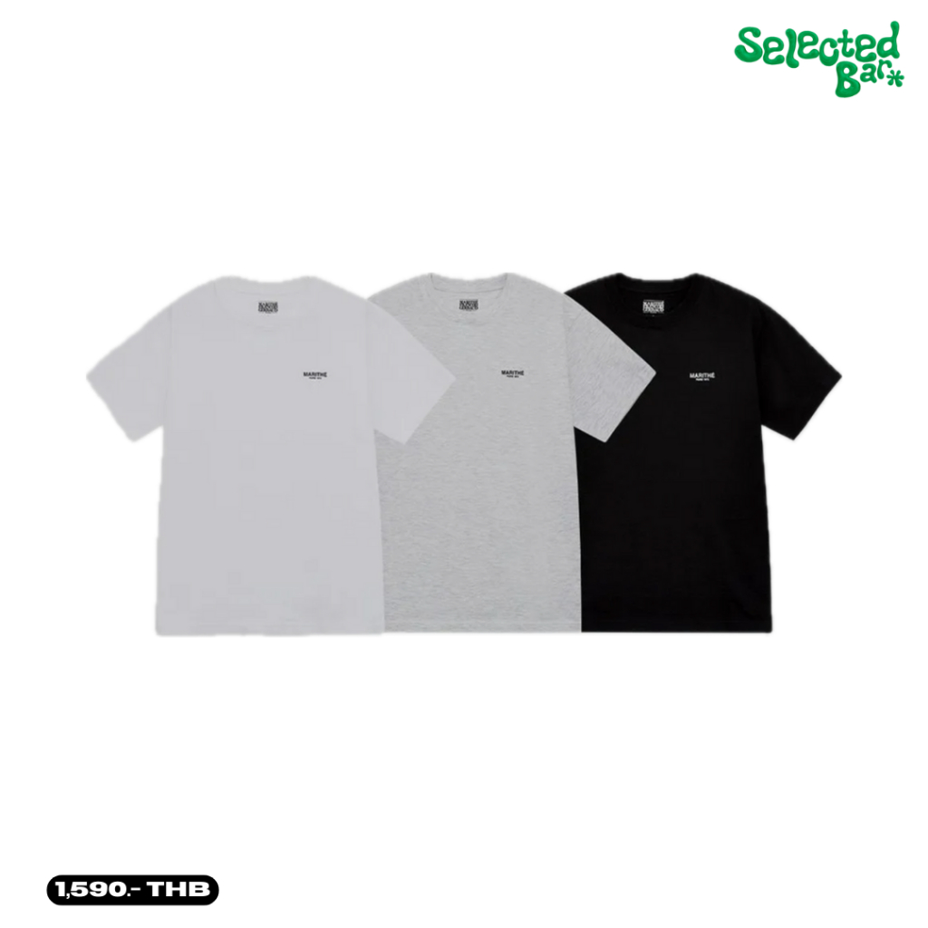 [พรีออเดอร์][ของแท้100%] Marithe 3PACK SMALL REGULAR LOGO TEE mix | Shopee Thailand