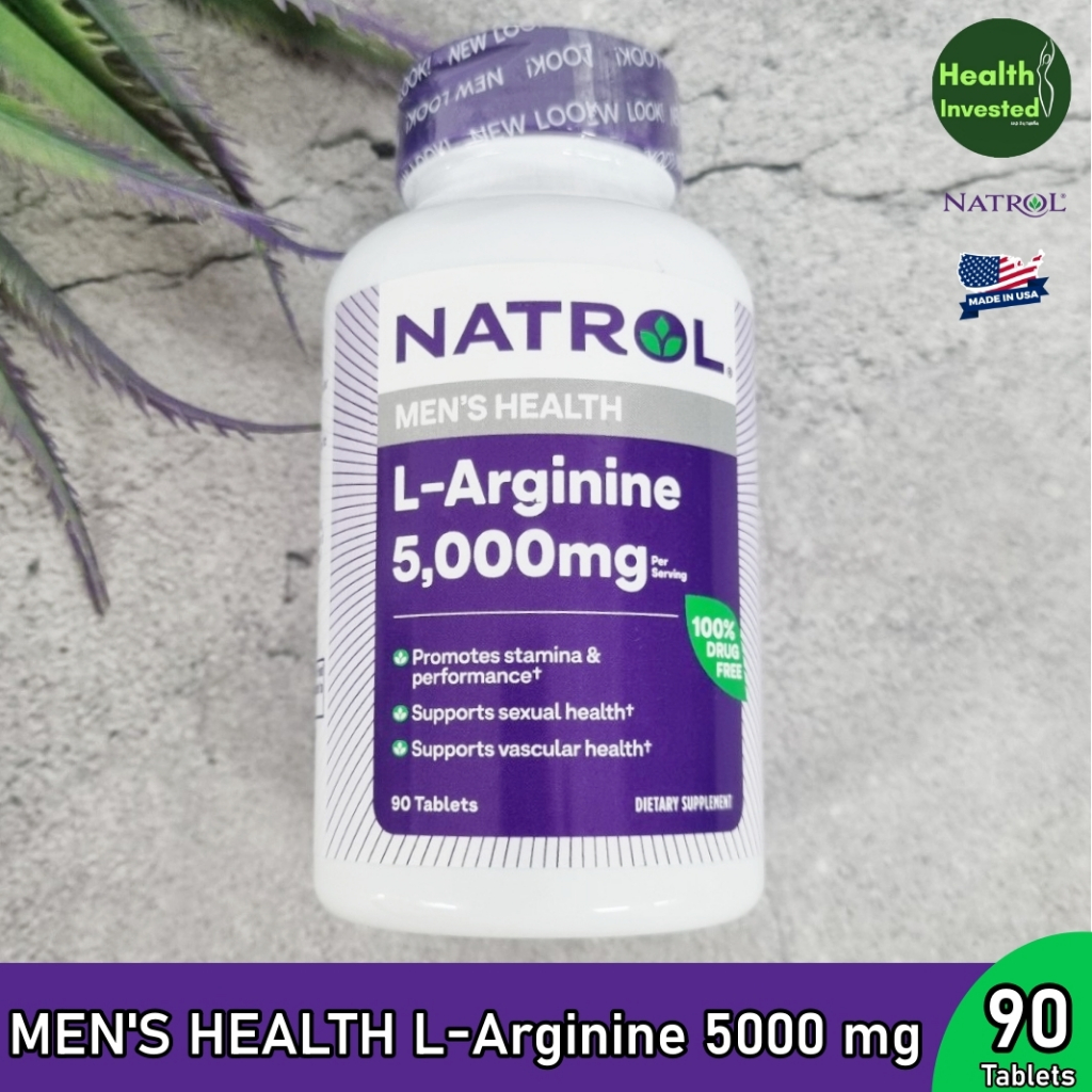 MEN'S HEALTH L-Arginine 5000 mg 90 Tablets แอล-อาร์จินีน | Shopee Thailand