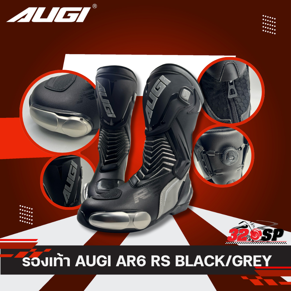 รองเท้าสำหรับขับขี่รถมอเตอร์ไซค์ Racing AUGI รุ่น AR6 RS !!320SP | Shopee Thailand