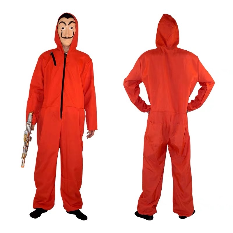 ชุดนักโทษ+หน้ากากฟรี ทรชนคนปล้นโลก La casa de papel Dali mask jump suit ...