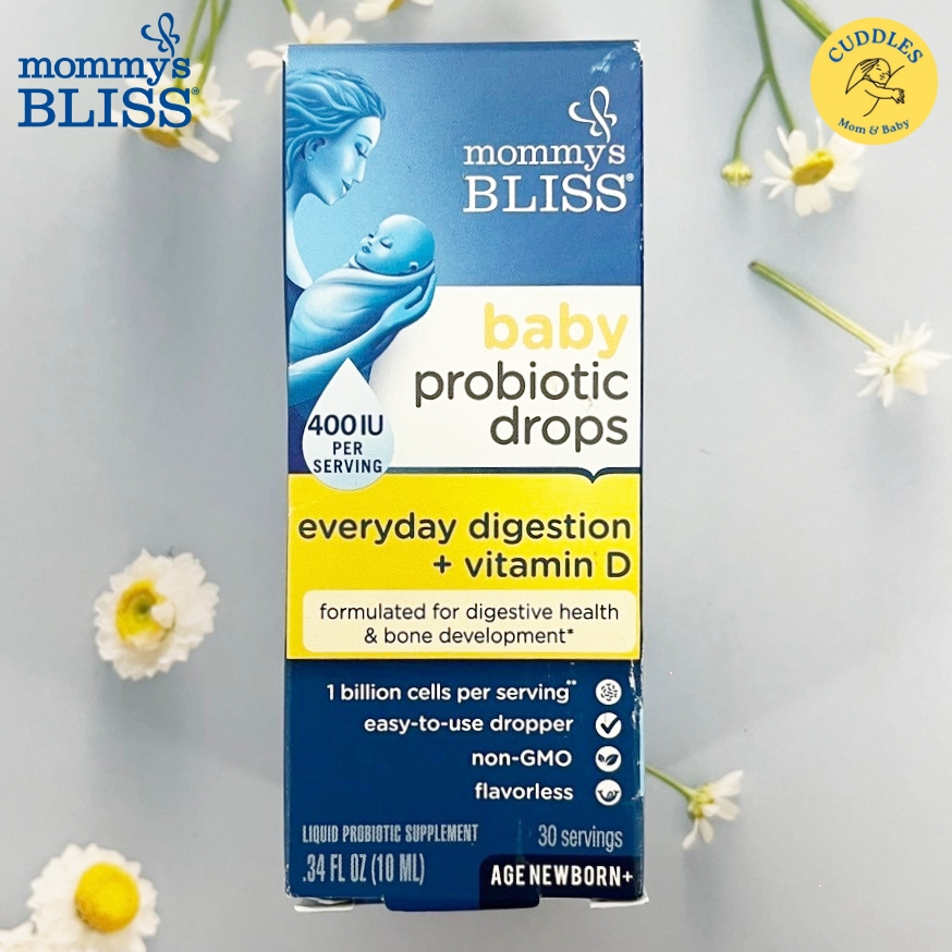 (Mommy's Bliss) Baby Probiotic Drops + Vitamin-D New Born+, 400 IU 10 ...