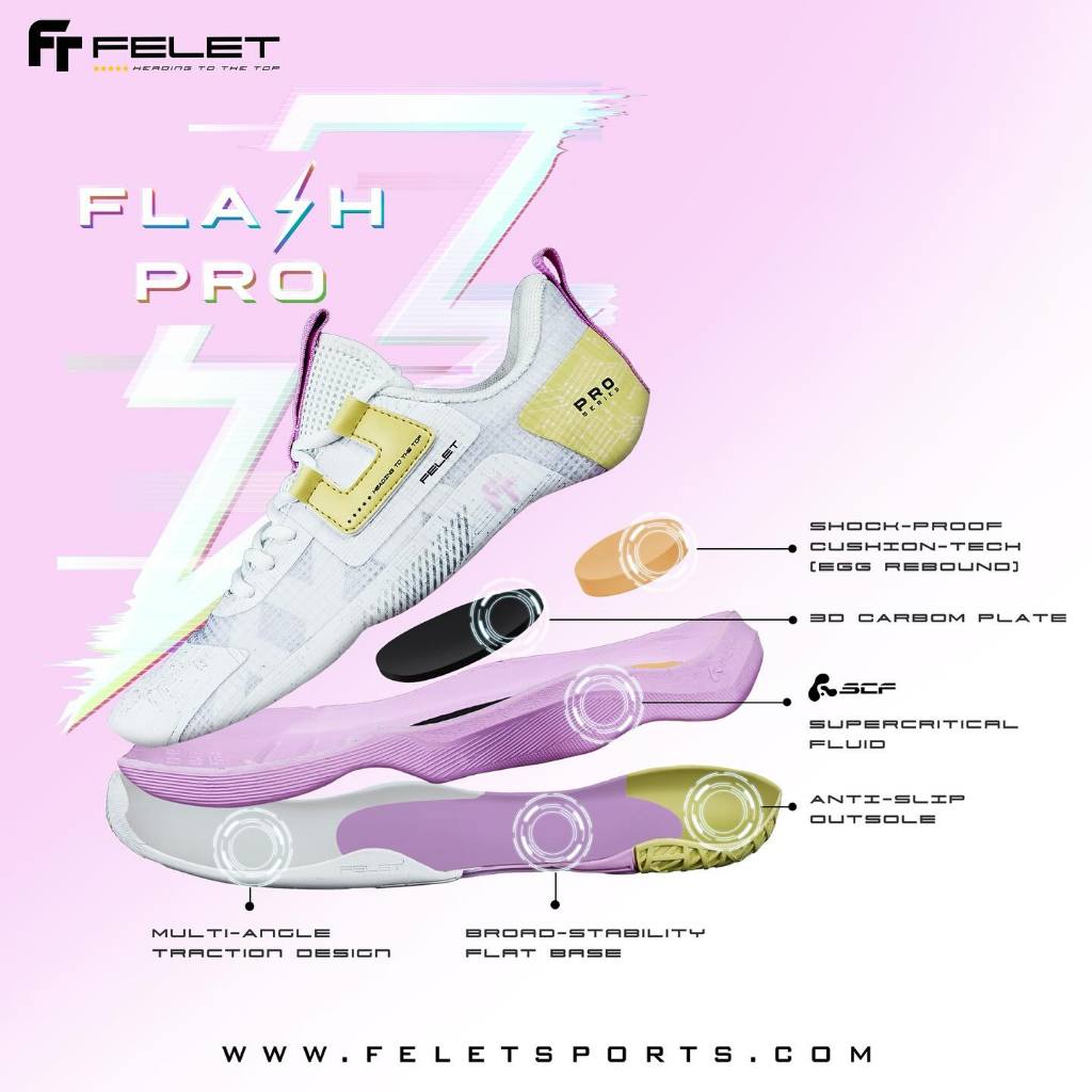 FELET รองเท้าแบดมินตัน รุ่น FLASH PRO | Shopee Thailand