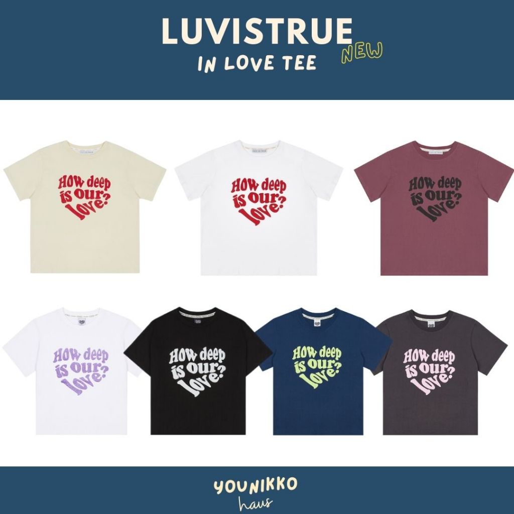 (พร้อมส่ง) LUV IS TRUE เสื้อยืดฟรีไซส์ ของแท้ | Shopee Thailand