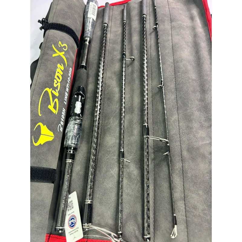 คันBison X3 5 ท่อน All New 2024 ไกด์ Fuji พกพาสะดวก คันเบ็ดสายท่อง ...