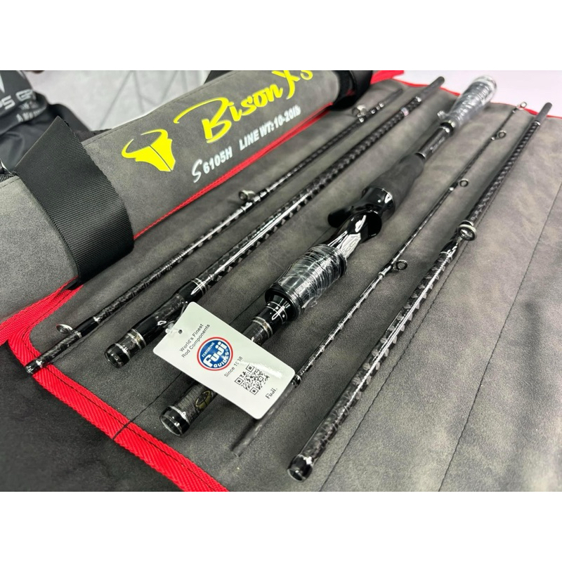 คันBison X3 5 ท่อน All New 2024 ไกด์ Fuji พกพาสะดวก คันเบ็ดสายท่อง ...