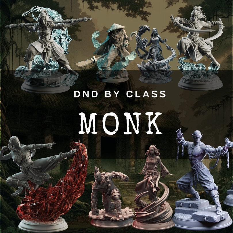Monk Class I รวมโมเดลอาชีพ Monk (งานเรซิ่นสีเทา ฐาน 1 นิ้ว) | Shopee ...