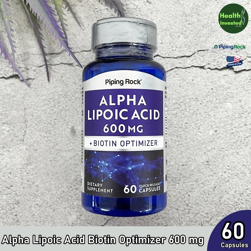 Alpha Lipoic Acid Biotin Optimizer 600 mg 60 Quick Release Capsules กร ...