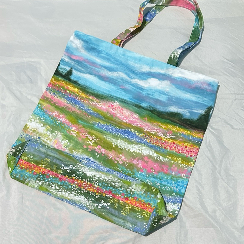 𝐃𝐫𝐞𝐚𝐦 𝐆𝐚𝐫𝐝𝐞𝐧 - กระเป๋าผ้าใบใหญ่ มีซิบ มีช่องเล็กด้านใน tulip.atsun | Shopee Thailand