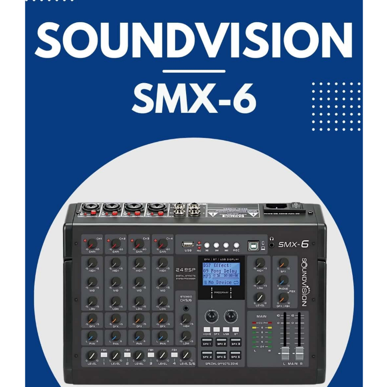 มิกเซอร์อนาล็อก SOUNDVISION SMX-6 / 8-In+2-Out / ฟังก์ชันครบ คุ้มราคามี ...