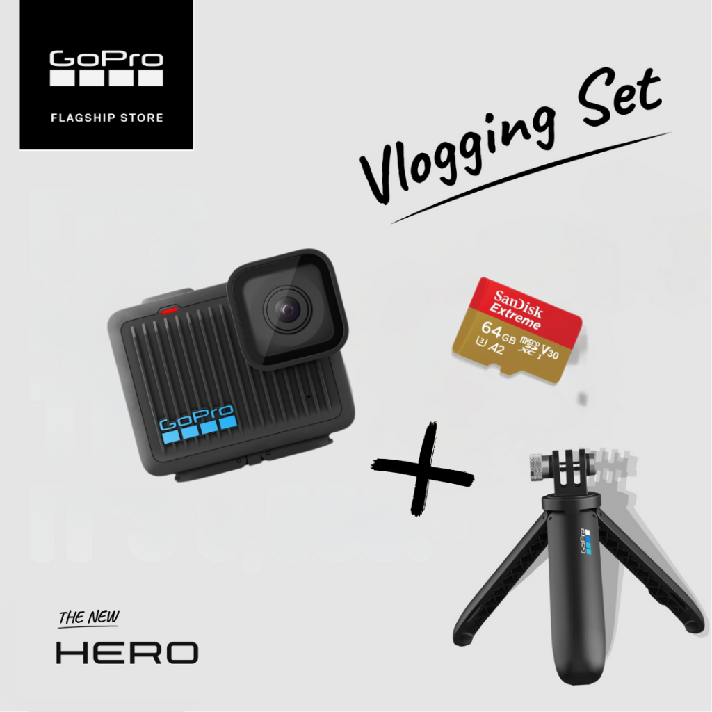GoPro HERO Vlogging Set เซ็ทพร้อมใช้งาน GoPro HERO 4K + ด้ามจับ Shorty +SD Card 64GB | Shopee ...