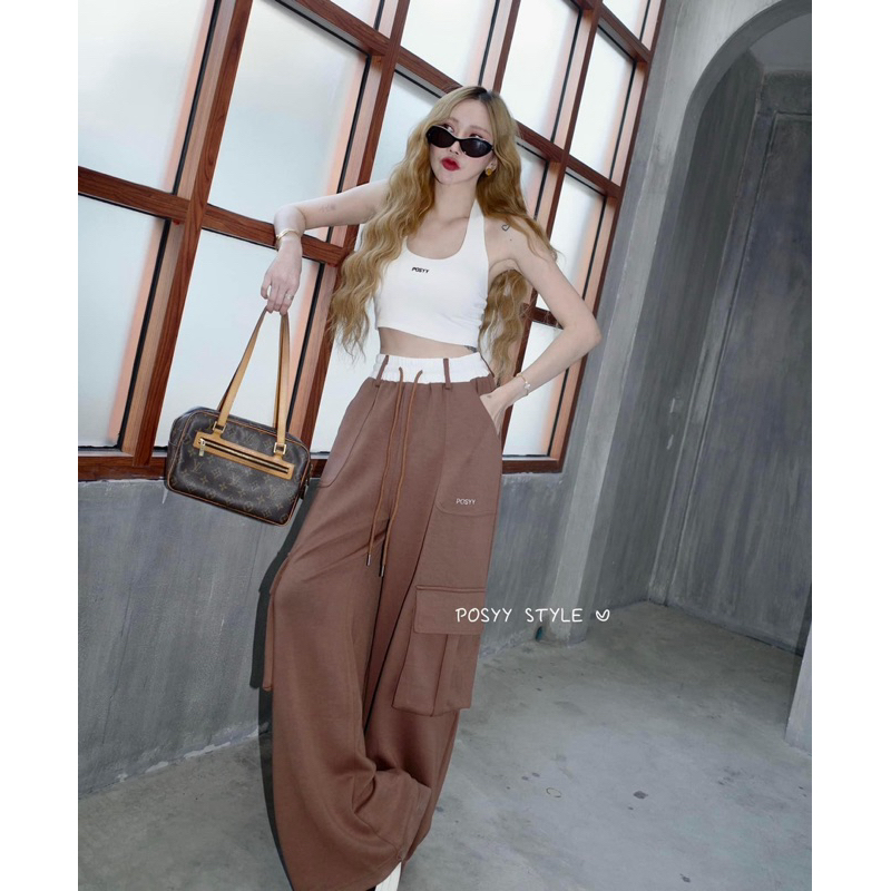 possy วอมน้ำตาล เสื้อขาว ทั้งชุด | Shopee Thailand