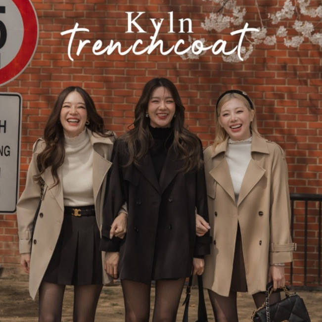 Kyln trenchcoat เทรนโค้ทตัวสั้น ผ้า cotton twill high quality งานดีมาก ...