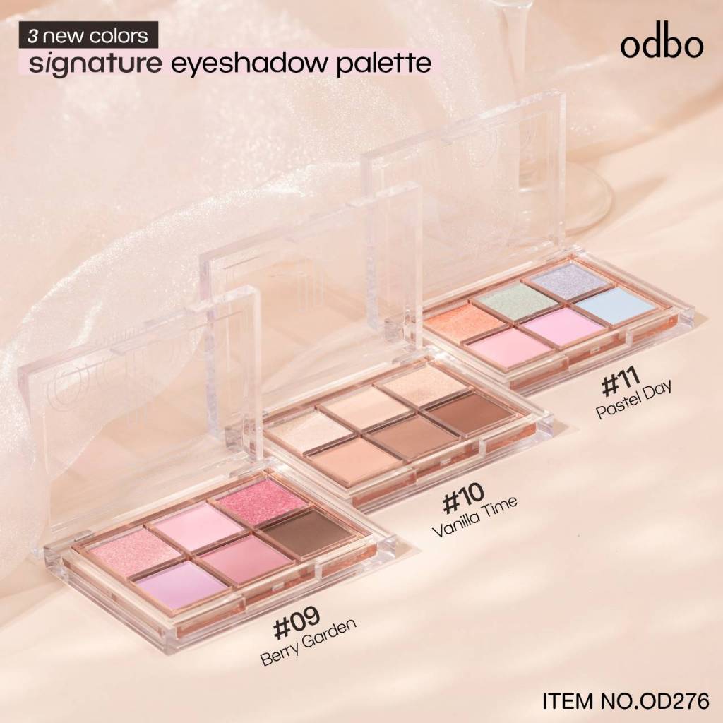 OD276 ODBO SIGNATURE EYESHADOW PALETTE OD276โอดีบีโอ อายแชโดว์ ซิกเนเจอร์ พาเลท 6 สี เม็ดสีแแน่น ...