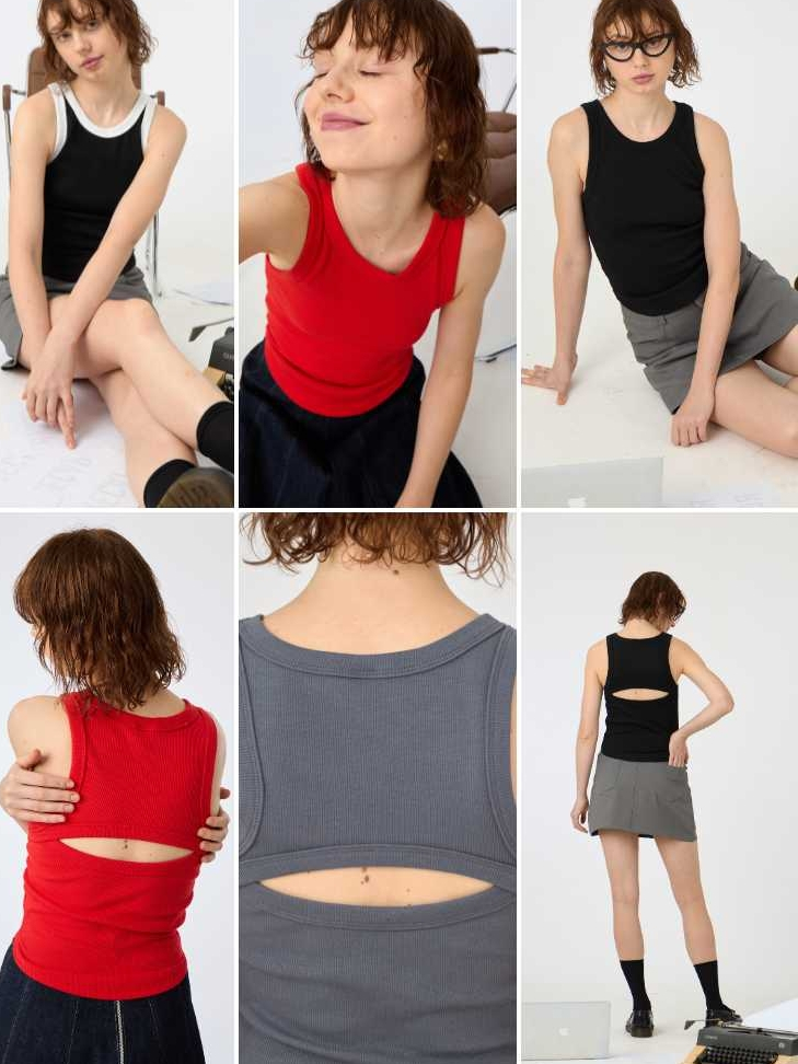 𖧋 NBRT - Not a basic top - เสื้อกล้ามเบสิคเว้าหลัง | Shopee Thailand