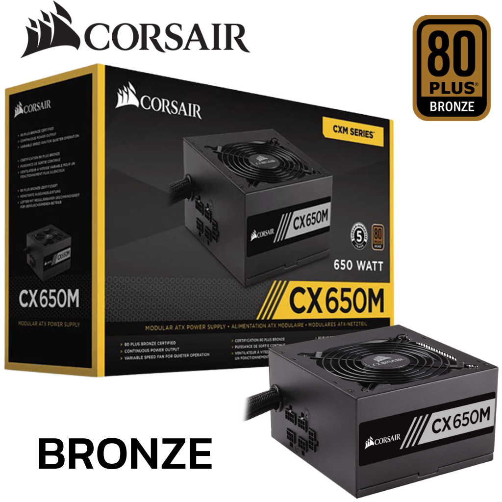 PSU CORSAIR CX650M 650WATT 80PLUS BRONZE | Shopee Thailand