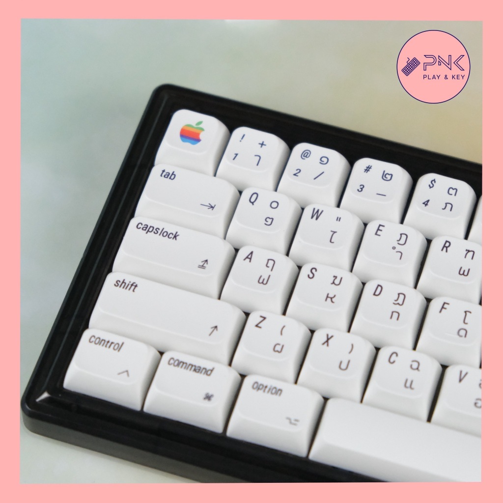พร้อมส่ง คีย์แคป PBT ภาษาไทย , Keycap style minimalist white XDA 127 ...