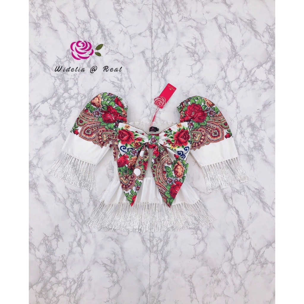 "เช็คสต็อคสินค้าก่อนสั่งซื้อค่ะ" Widelia@Real2 เสื้อวินเทจ แขนพอง อก ...