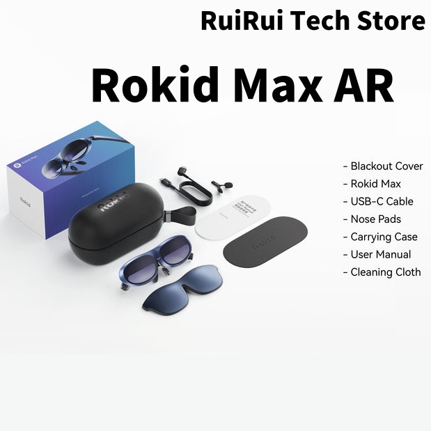 [ROKID AR Studio]Rokid Max ARแว่นตาอัจฉริยะ 3D Micro หน้าจอ 215 นิ้ว สูงสุด 50° การดู สําหรับ ...