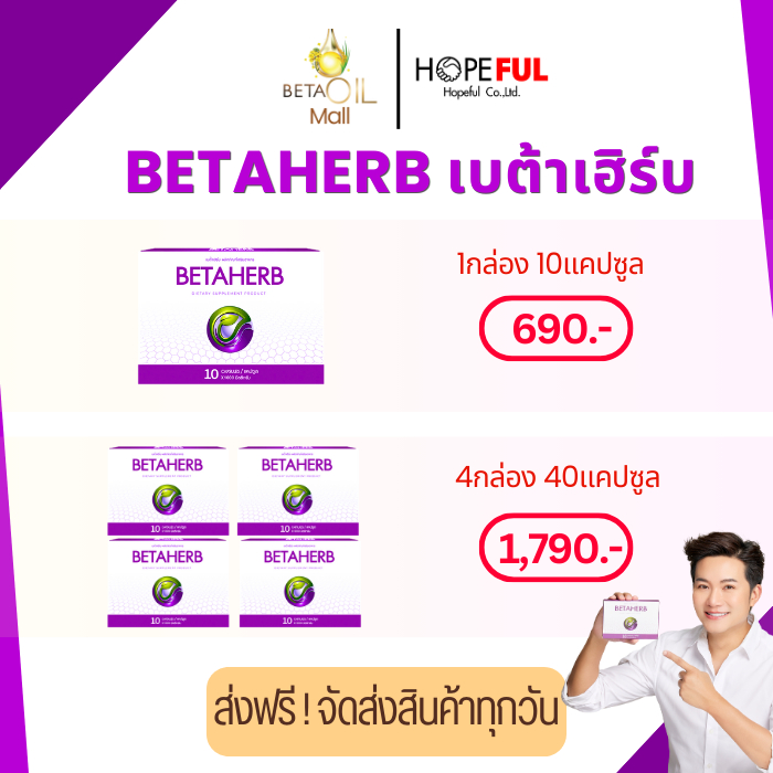 Betaherb เบต้าเฮิร์บ 10 จัดโปรสุดคุ้ม (ส่งฟรี ทั่วไทย) โปรเปิดใจ 4กล่อง | Shopee Thailand