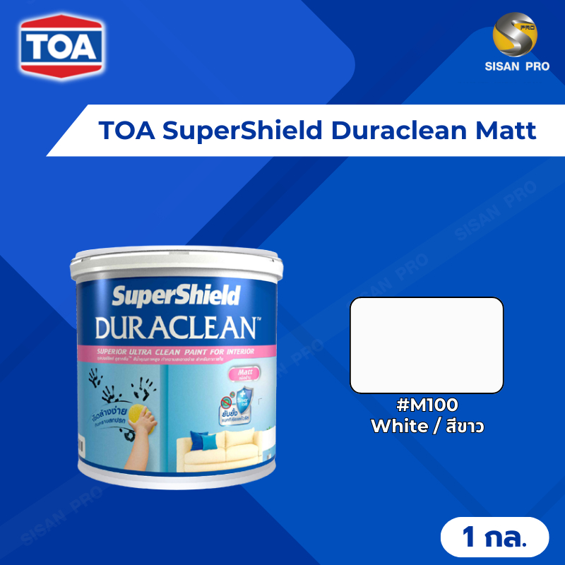 TOA SuperShield Duraclean Matt ทีโอเอ ซุปเปอร์ชิลด์ ดูราคลีน สีน้ำ ...