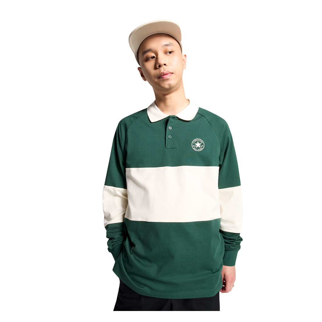 CONVERSE เสื้อ MARQUIS RETRO RUGBY POLO GREEN ผู้ชาย 1327563AM_H4GNXX ...