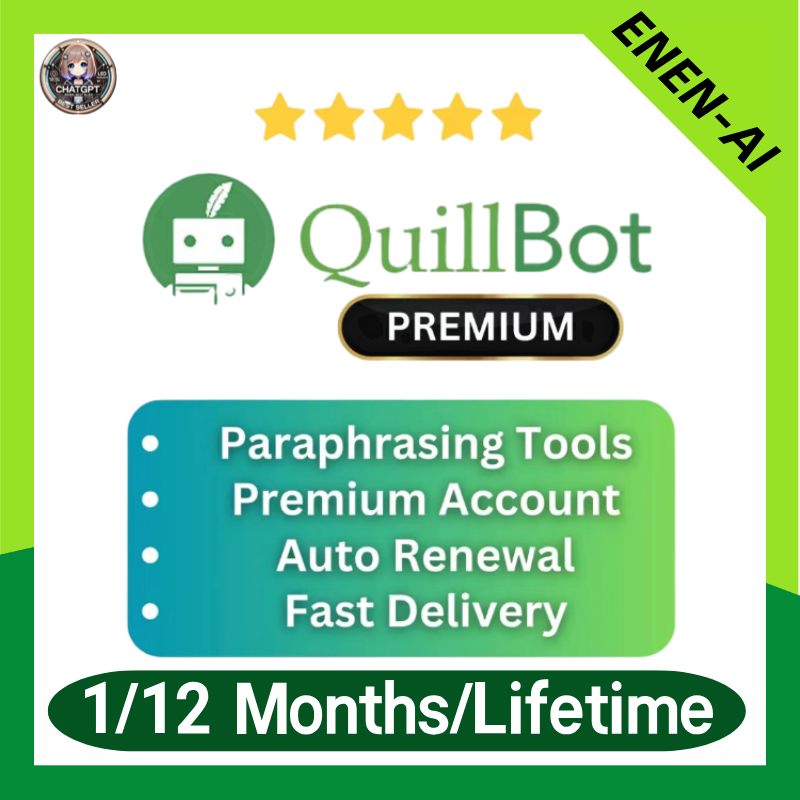 [enen-ai]Quillbot P.re-mium Share Acc เครื่องมืออธิบายอายุการใช้งาน1/12months lifetime SOLO ...
