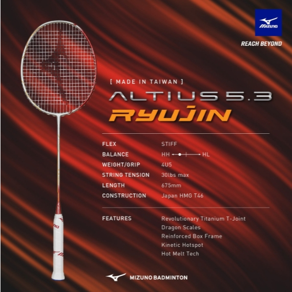 MIZUNO ALTIUS 5.3 RYUJIN 4U | Shopee Thailand