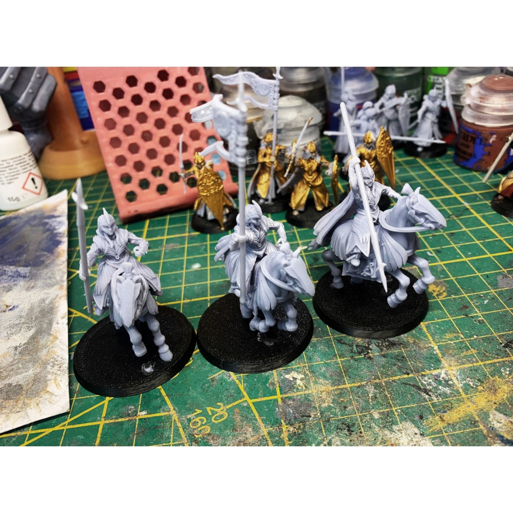 [Dandelion in Middle earth] Golden Wood Elf Cavalry - โมเดลสำหรับ DnD ...