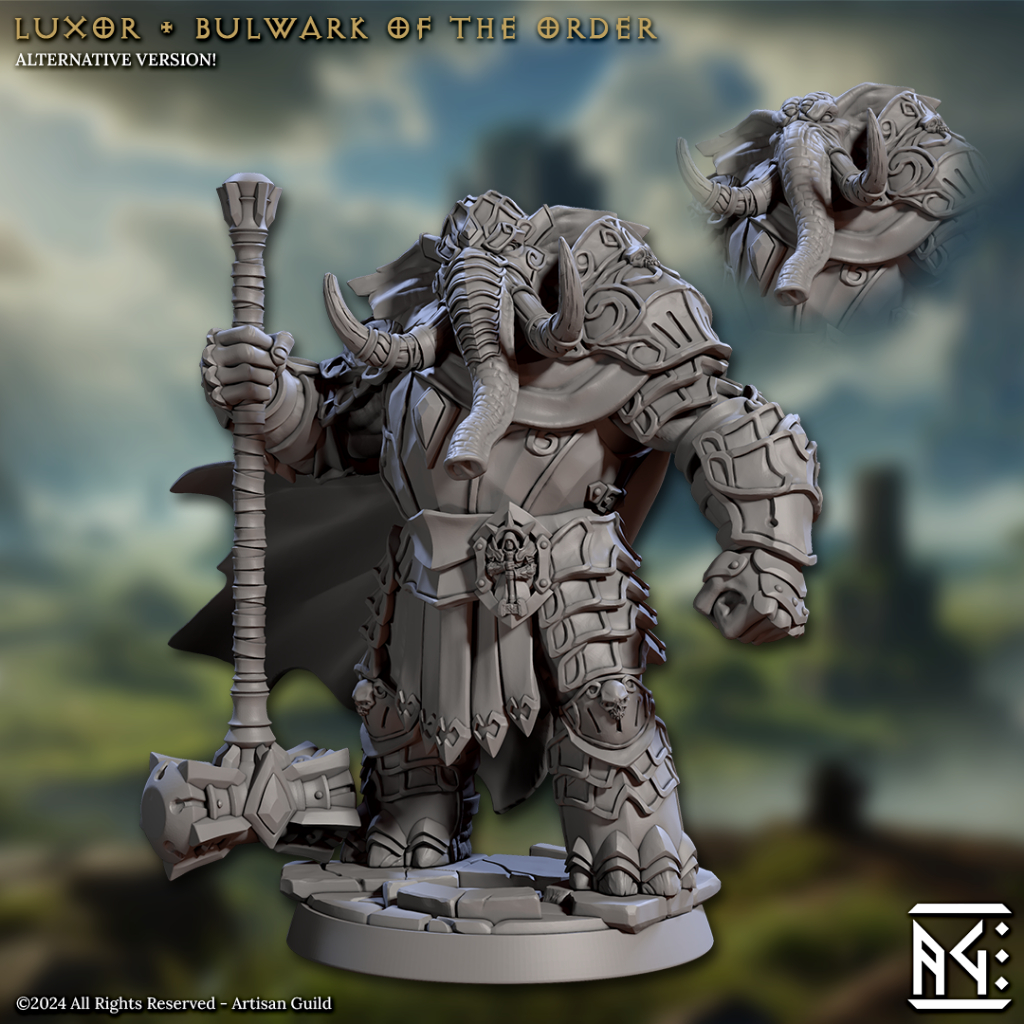 Luxor - Elephorim Ivory Sentinels - Humanoid Loxodon / 32mm scale 3D ...