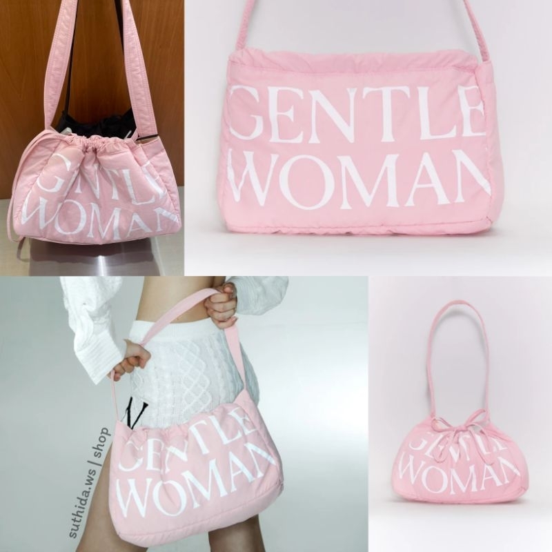 [พร้อมส่ง] กระเป๋าเกี๊ยวสีชมพู Gentle Woman รุ่น DUMPLING BAG PINK ROSÉ ...
