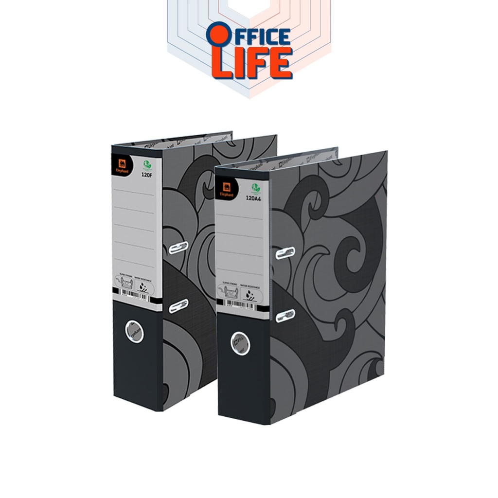 Elephant (ตราช้าง) แฟ้ม แฟ้มใส่เอกสาร รุ่น 120 A4 / 120 F สันหนา 3 นิ้ว ( 12 เล่ม / แพ็ค ...