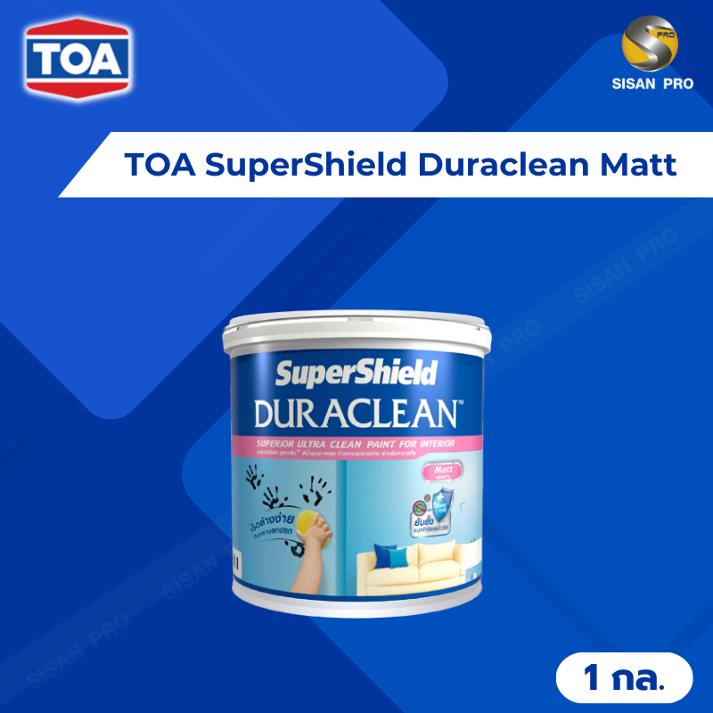 TOA Supershield Duraclean Matt Acrylic Paint สีน้ำอะคริลิก ภายใน ...