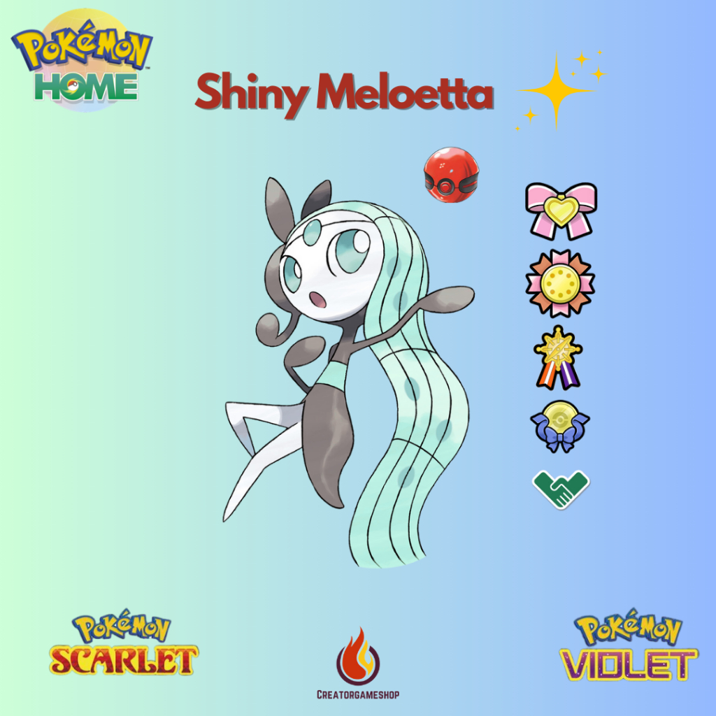 Product image Pokemon Scarlet and Violet Event Pokemon Home Shiny Meloetta