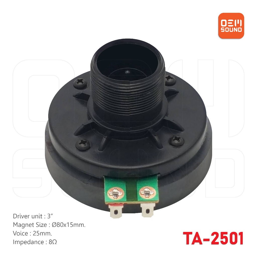 TA-2501 ตูดไดร์เวอร์ แม่เหล็ก80x15มม วอยซ์25มม 8โอห์ม ตูดไดร์เวอร์ ...