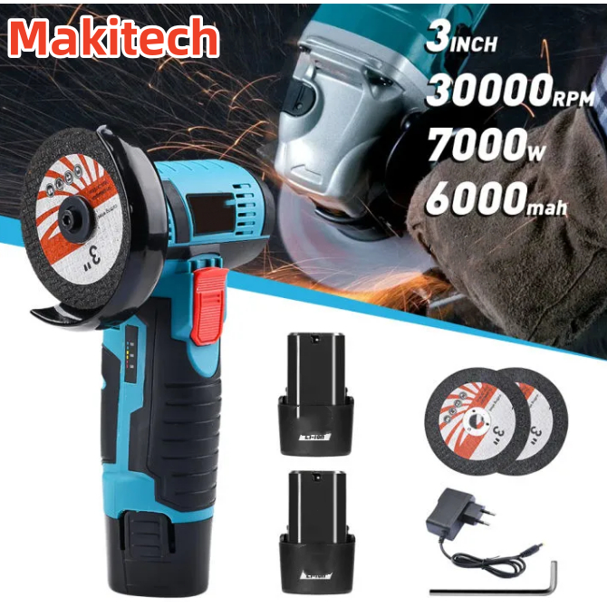 Makitech 3นิ้ว เครื่องเจียร์ไฟฟ้า Grinders ลูกหมูไร้สาย 159v หินเจียร ...