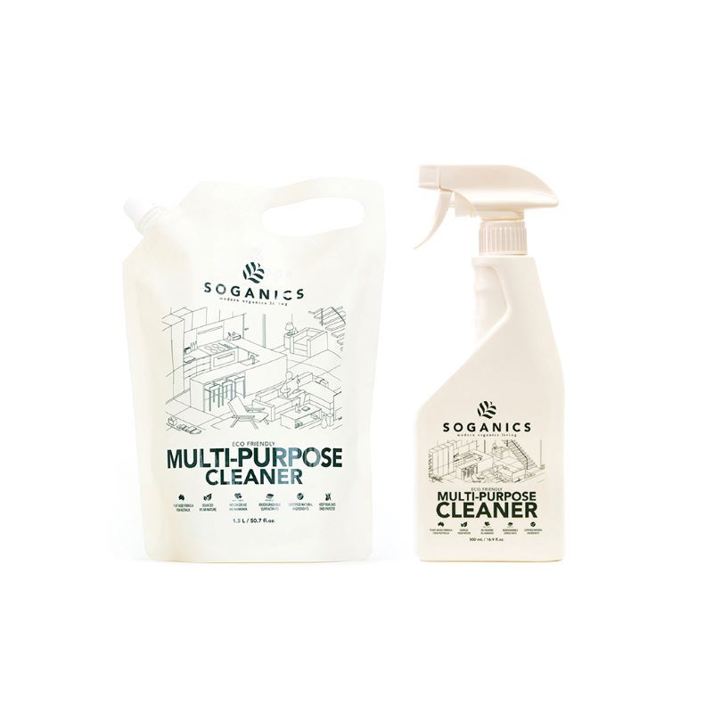 SOGANICS Multi-Purpose Cleaner + Multi Purpose Cleaner Refill 1.5L ...