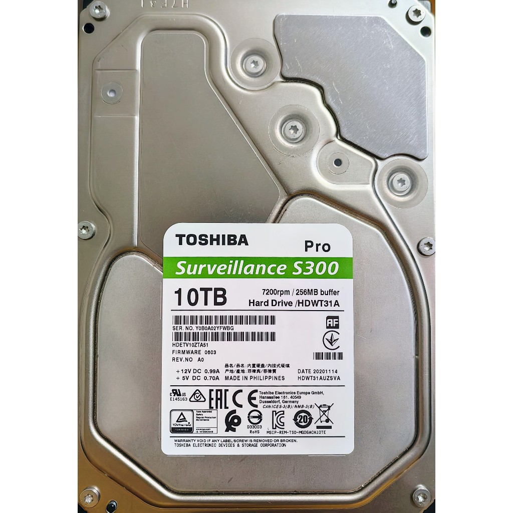 10TB CCTV harddisk TOSHIBA S300 PRO มือสอง ใช้งานปกติ ประกัน30วัน ...