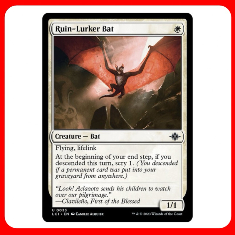 [MTG] Ruin-Lurker Bat [LCI] [WHITE] [UNCOM] [NORMAL] [ENG] (การ์ดเมจิค ...