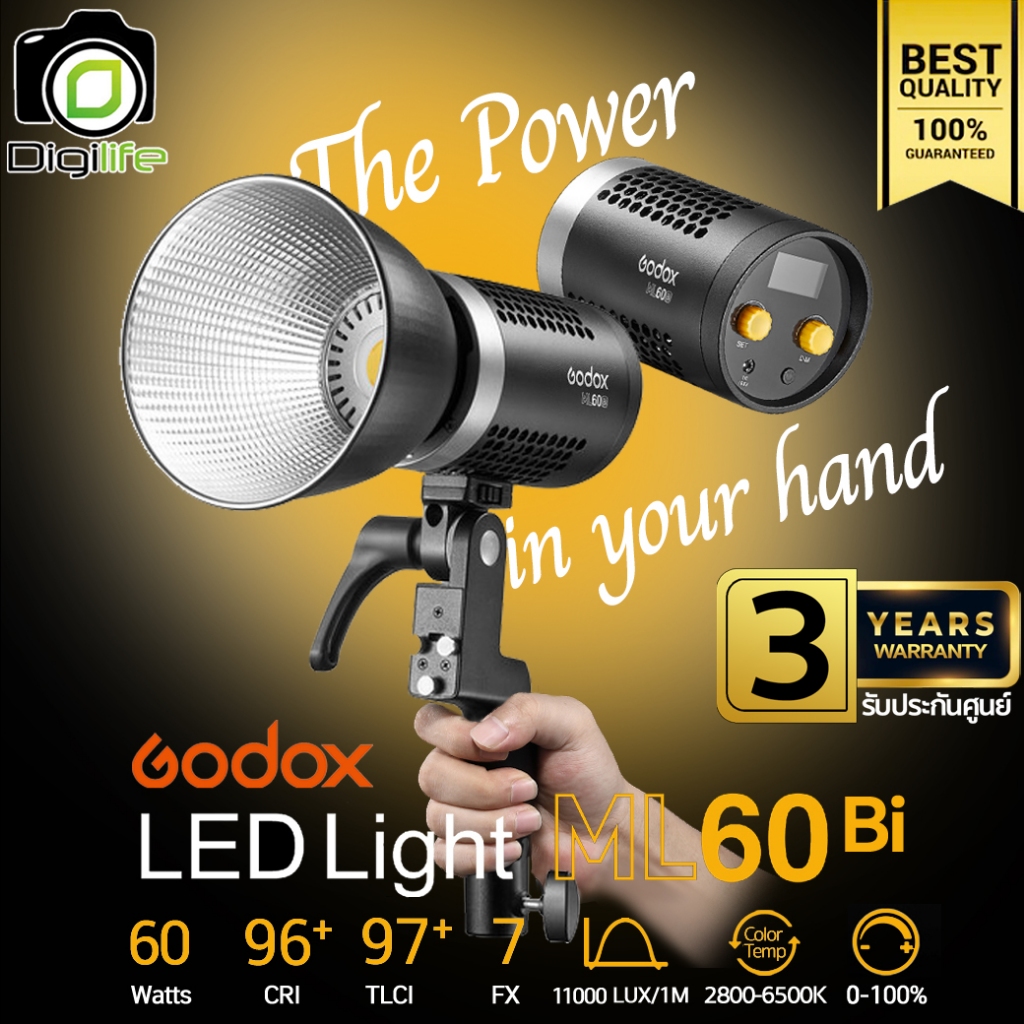 Godox LED ML60Bi 60W 2800K-6500K Bi-color ( Godox Mount ) - รับประกัน ...
