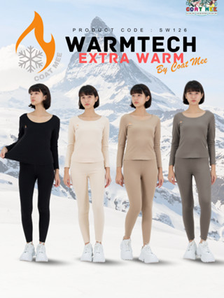 ฮีทเทคเก็บความอุ่นดีมาก-10 องศา SW126 ผ้านิ่มมากเก็บความอุ่น3เท่า COATMEE WARMTECH EXTRA SLIM ...