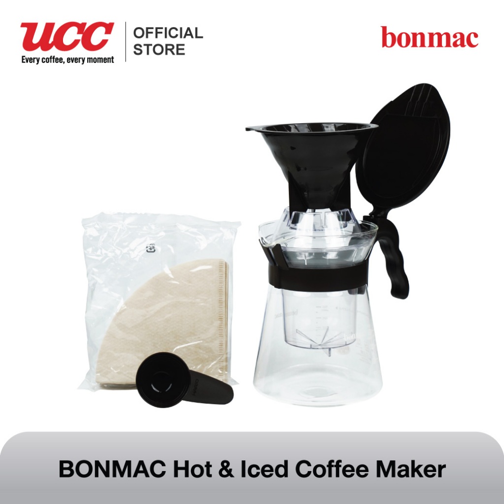 BONMAC Hot & Iced Coffee Maker สำหรับกาแฟร้อนและเย็น ขนาด 700ml. พร้อมฟีลเตอร์กระดาษสำหรับดริป ...