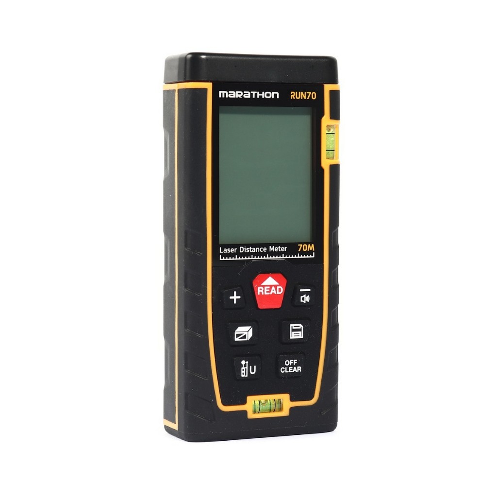 MARATHON เครื่องวัดระยะเลเซอร์ รุ่น RUN70 วัดระยะไกลสุด 70 เมตร เหมาะสำหรับงานในร่ม หน่วยการวัด ...